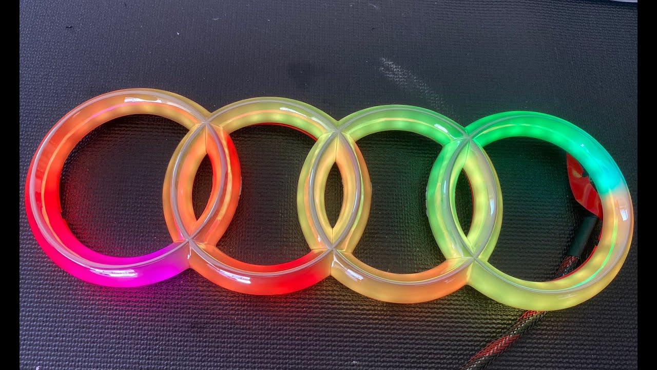 AutoLEDTech LED Audi Rings RGBW Color-Changing Emblem Badge (Flow ...