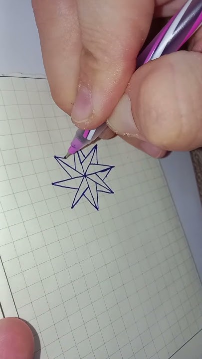 How to draw 3d star// 3d drawing #youtubeshorts #art #opticalillussion ...