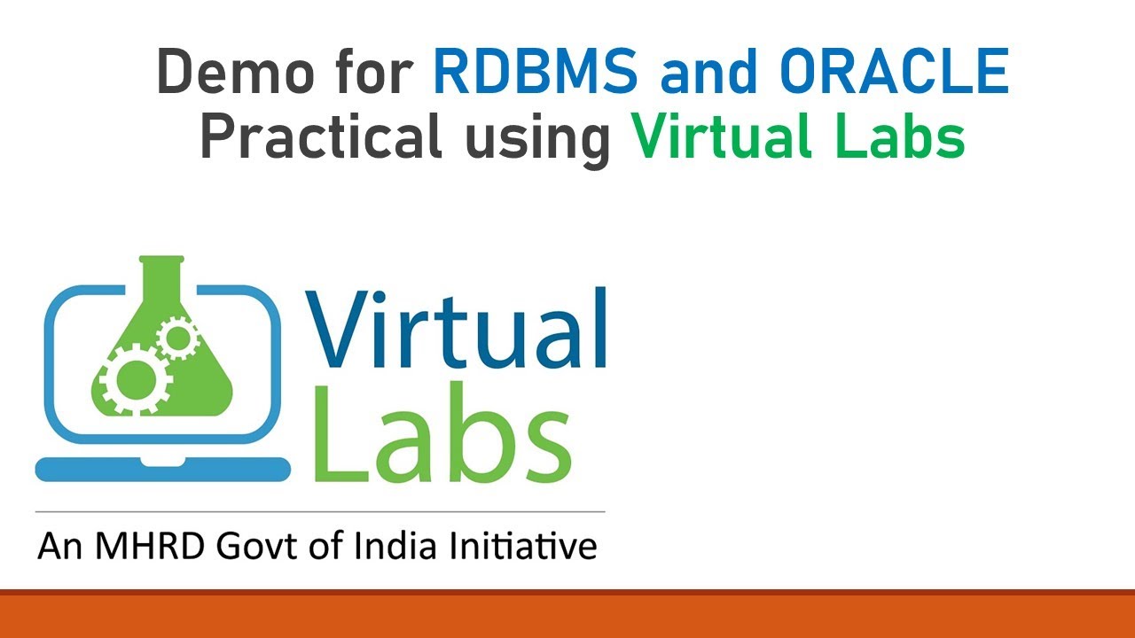 Demo for RDBMS and ORACLE Practical using Virtual Labs - YouTube