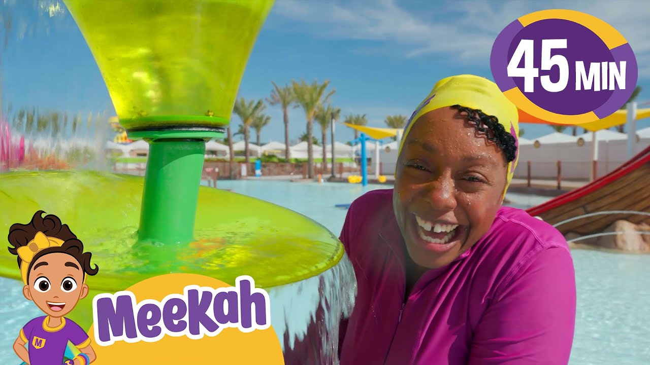 Meekah Does a Big Splash at the WATERPARK!! | 45 Minutes Meekah ...