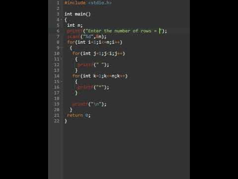 C program to print mirrored rhombus star pattern || #shorts #code #coding #coder #reels #game ...