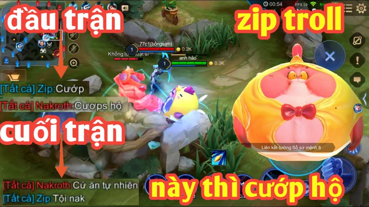 Liên Quân _ Thánh Troll Zip Tái Xuất | Cướp Rừng Team Bạn Siêu Hài Hước ...