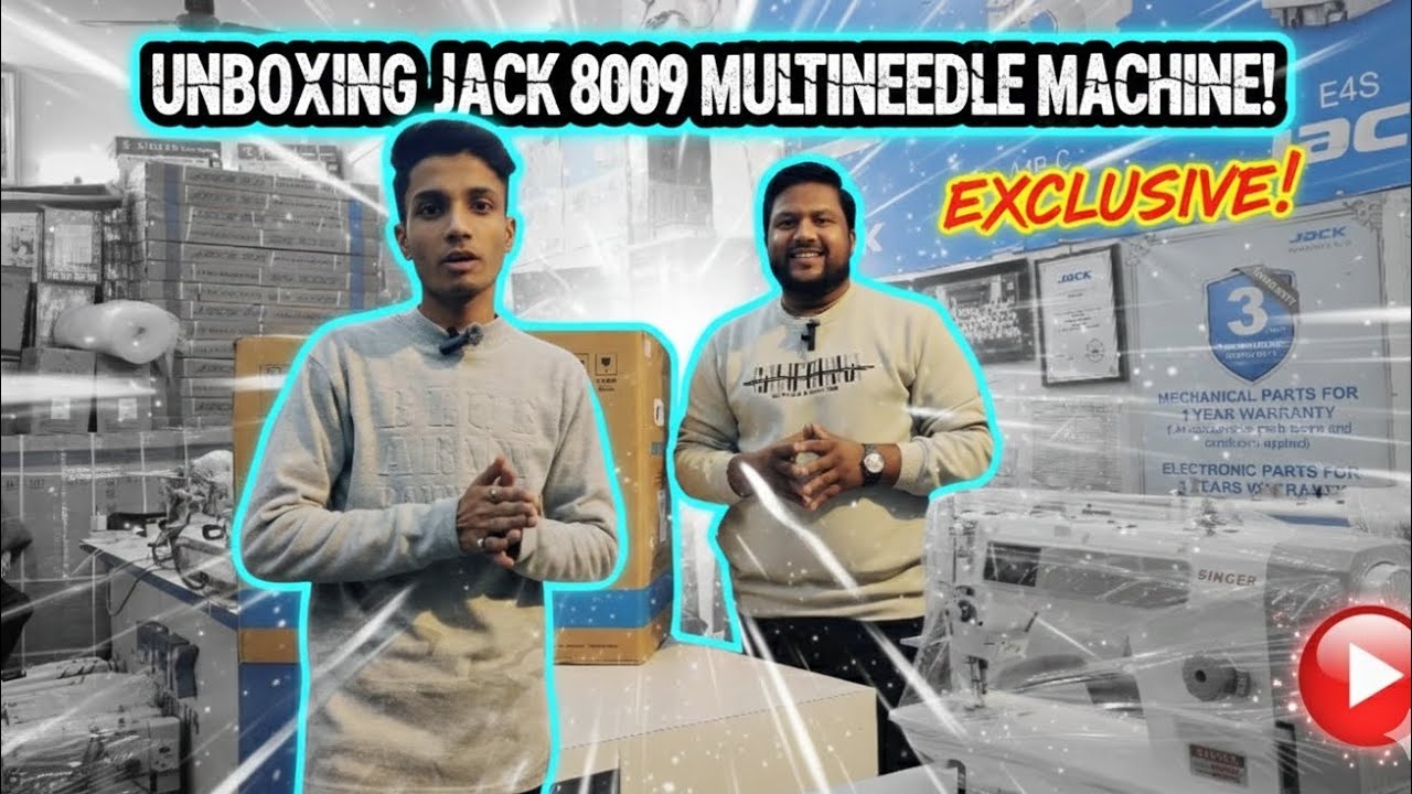 JACK 8009 MULTI NEEDLE MACHINE UNBOXING AND REVIEW 🤯😱😍... ALL EYES ON ...