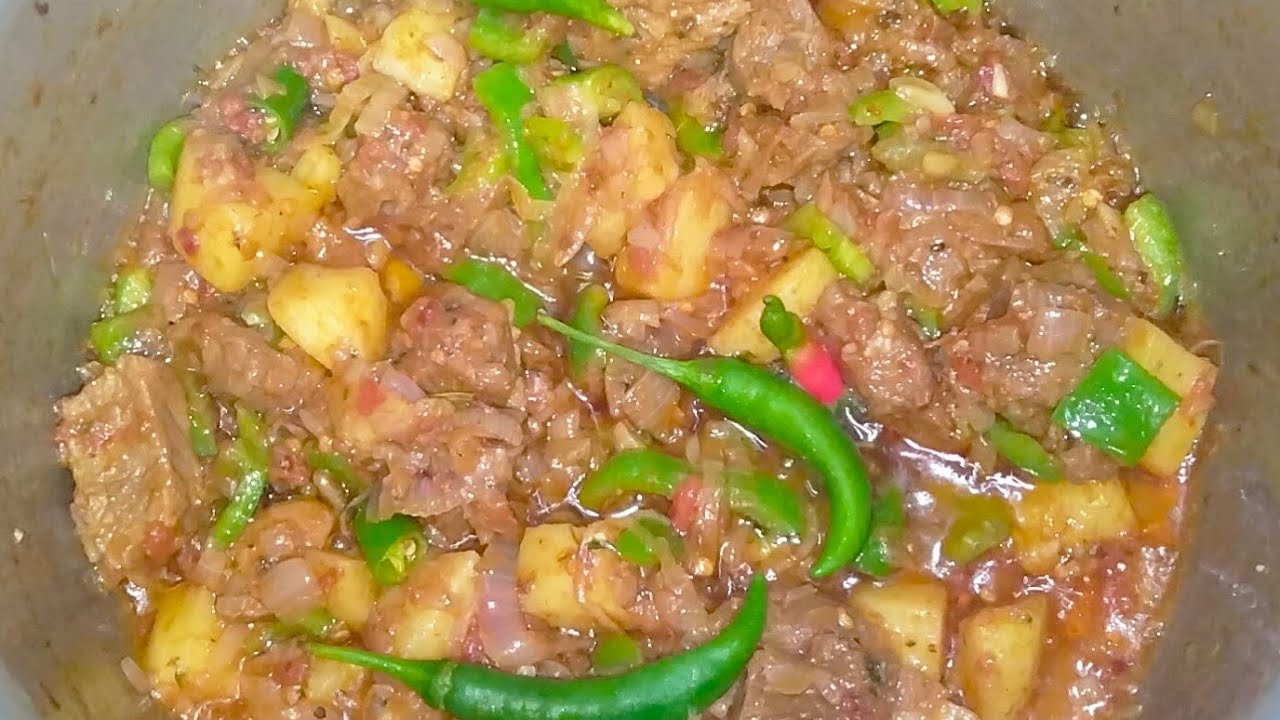 mutton with veggies recipe|simple and unique recipe. - YouTube