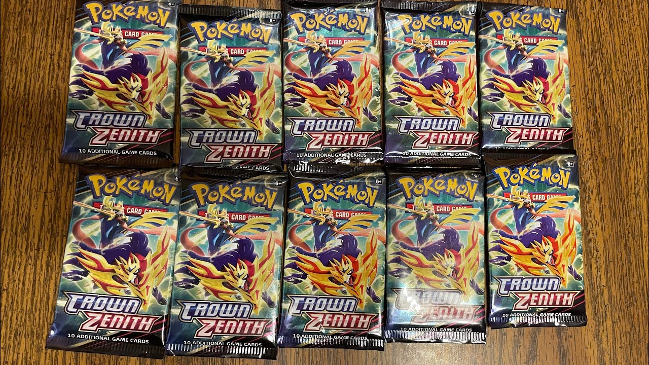 Opening 10 packs of crown zenith (Gold pulled!) #pokemon - YouTube