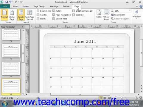 Publisher 2010 Tutorial The Zoom Slider and Zoom Button Group Microsoft ...
