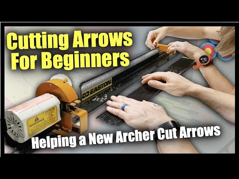 How to Cut Arrows for Beginners | Helping an Archery noob Cut Arrows ...