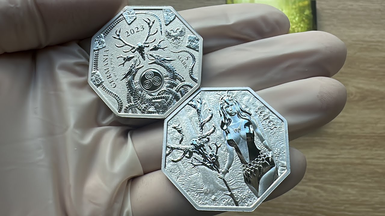 Witchcraft Seeress Ritual 1 Oz Silver BU 5 Marks Germania 2023 - YouTube