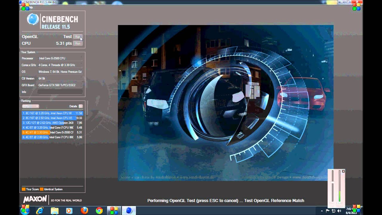 Cinebench CPU and OpenGL Tests - YouTube