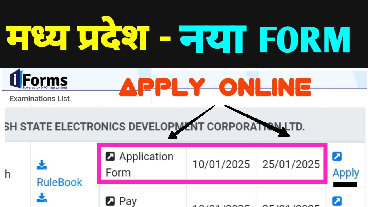 MPONLINE - NEW FORM - MP STATE ELECTRONICS DEVELOPMENT CORPORATION LTD ...