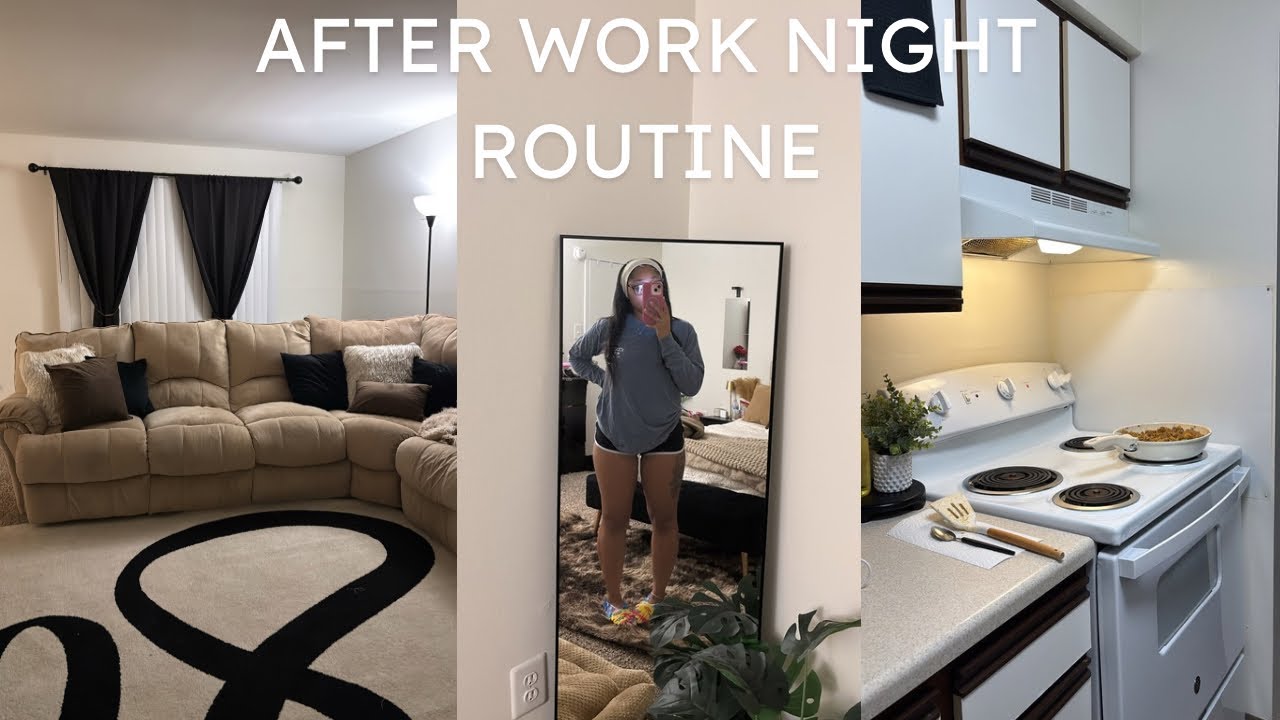 After work night routine | unwind , cooking , cleaning, skin care and ...