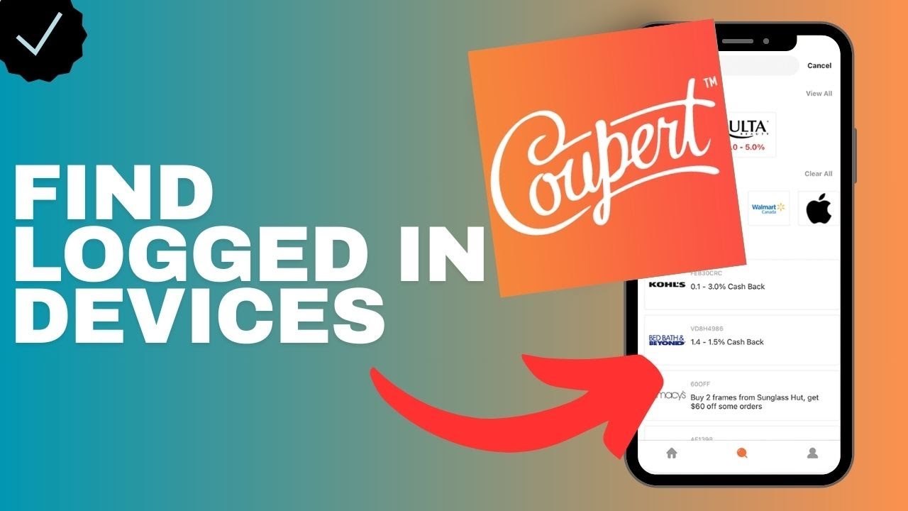 Where to find your logged in devices in the Coupert app? - YouTube