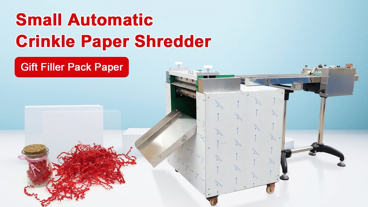 Small Auto Crinkle Paper Shredder | Gift Filler Paper Making Machine ...