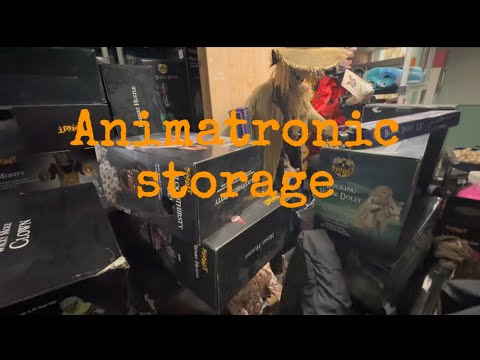 My huge Halloween animatronic storage - YouTube