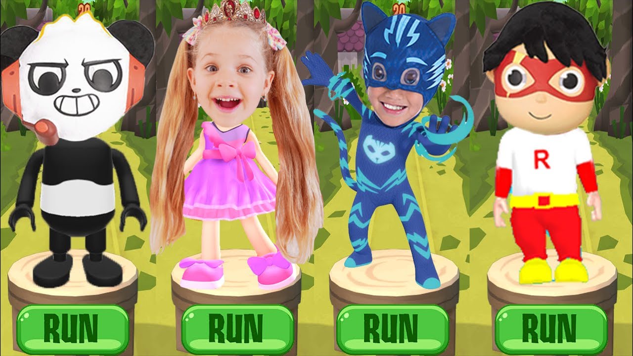 Tag with Pj Masks CatBoy vs Combo Panda vs Love Diana Pet Dash vs Run ...