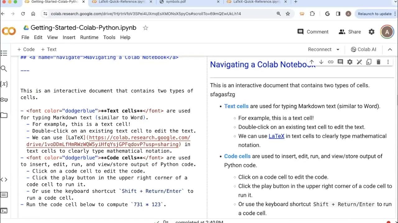 How to Interact and Edit Colab Notebooks - YouTube