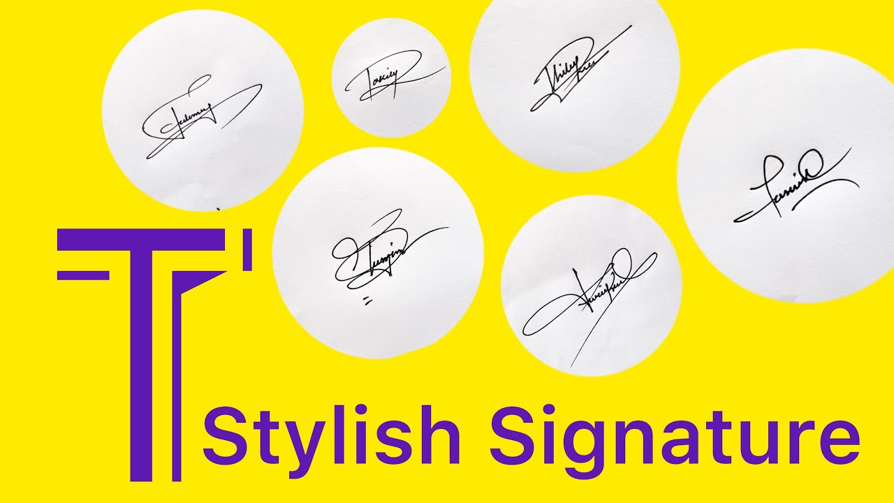 T Signature Style। How to draw signature like a billionaire - YouTube