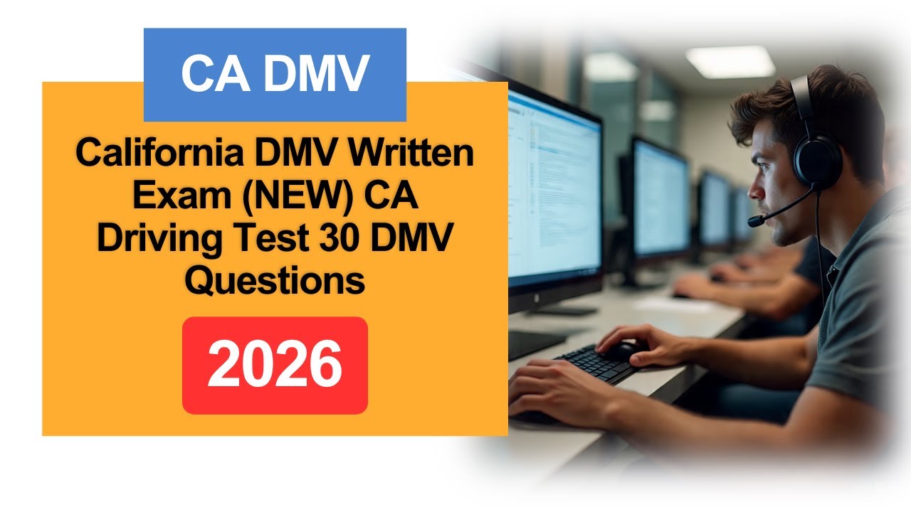 California DMV Written Exam 2026 (NEW) – CA Driving Test 30 DMV ...