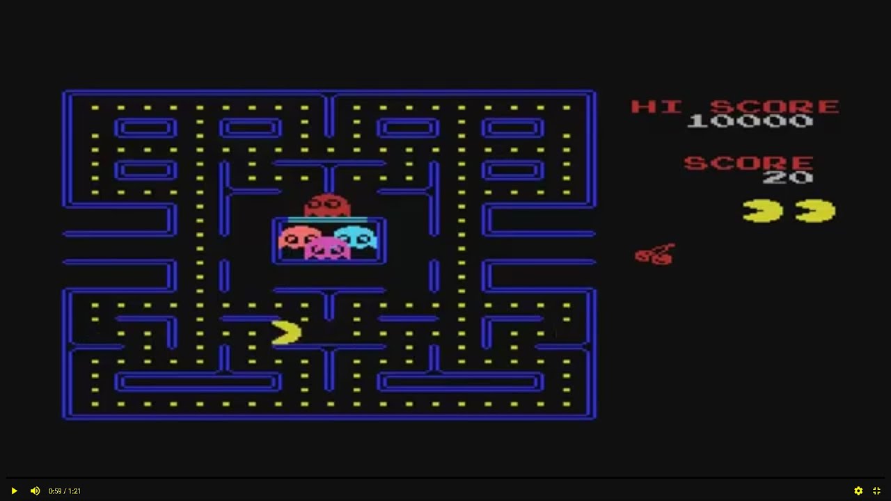 Pacman 84 1984Namcot CHEAT VERSION PACMAN PAC MAN CLONE MICROSOFT ASCII ...