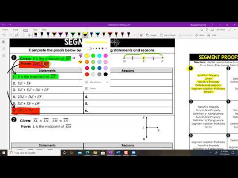 Segment Proofs Problem 1 - YouTube