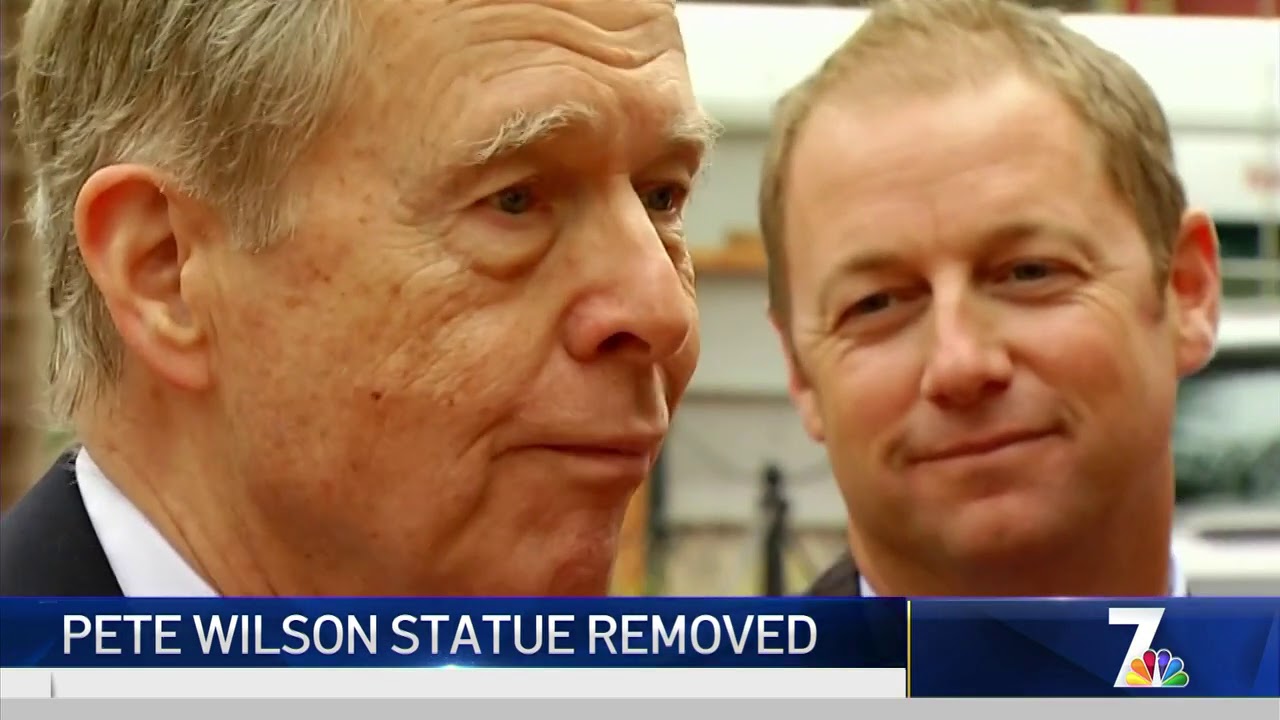 Statue of Former San Diego Mayor and Gov. Pete Wilson Removed Following ...