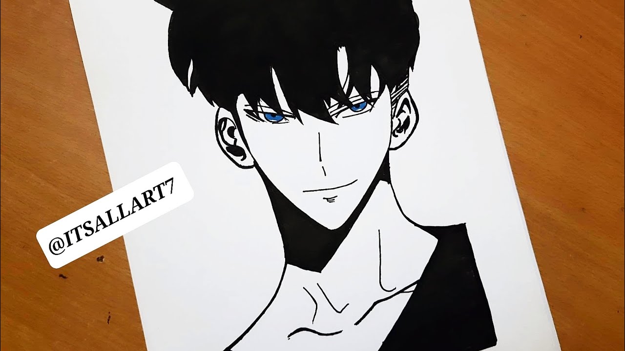 Drawing - sung jin woo from solo leveling/ speed drawing - sung jin woo ...