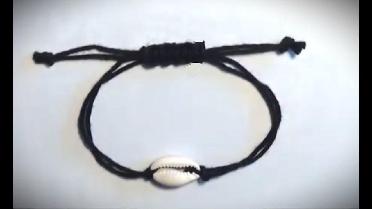 DIY Shell Surfer Anklet for Men Tutorial, Handmade Jewelry - YouTube