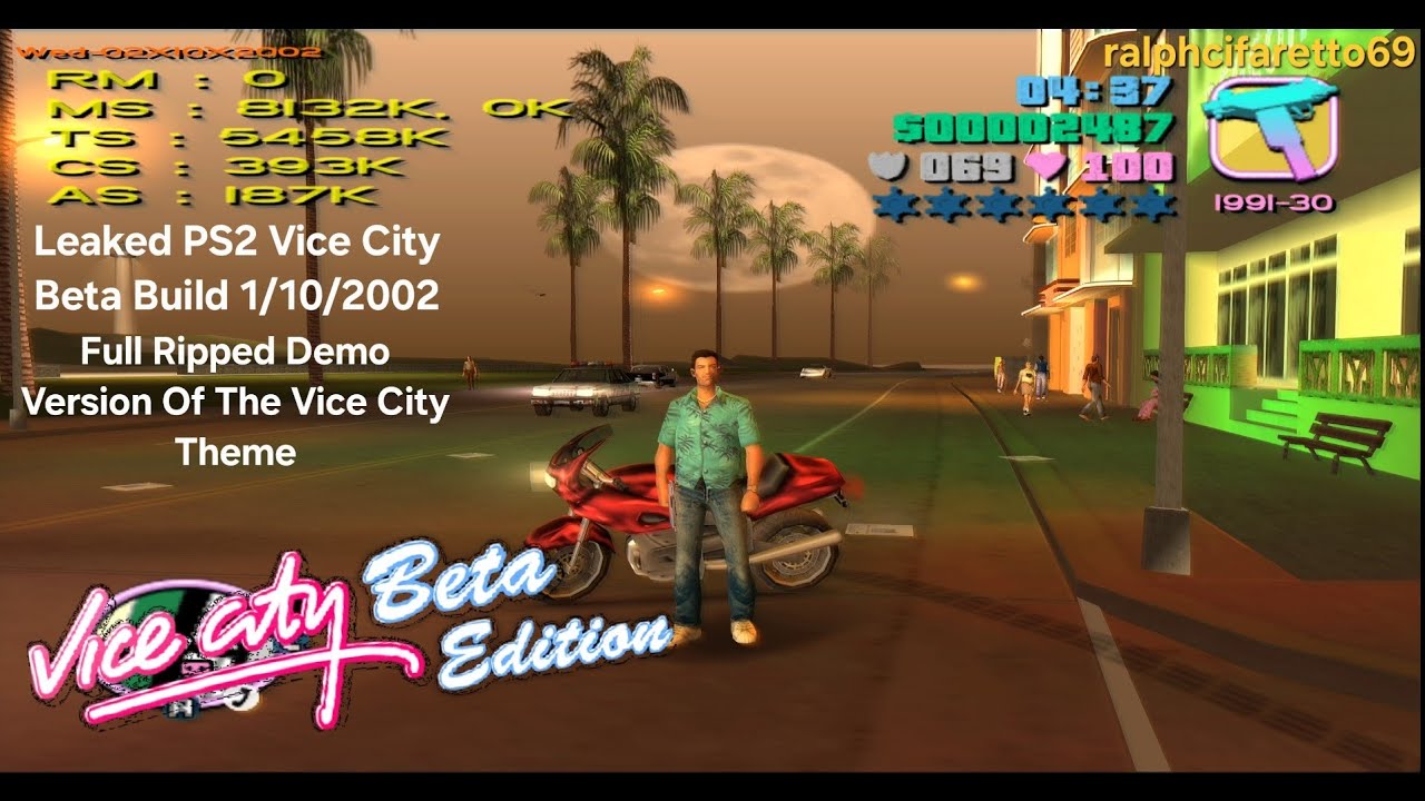 GTA Vice City PS2 Beta Build [1/10/2002] - Full Ripped Demo Version Of ...