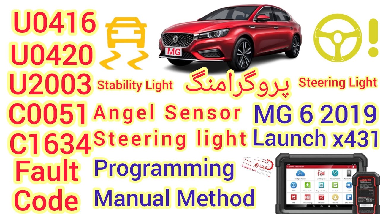 U0420 U2003 U0416 C0051 C1634 Angel Sensor Manual Programming MG 6 MG 5 ...
