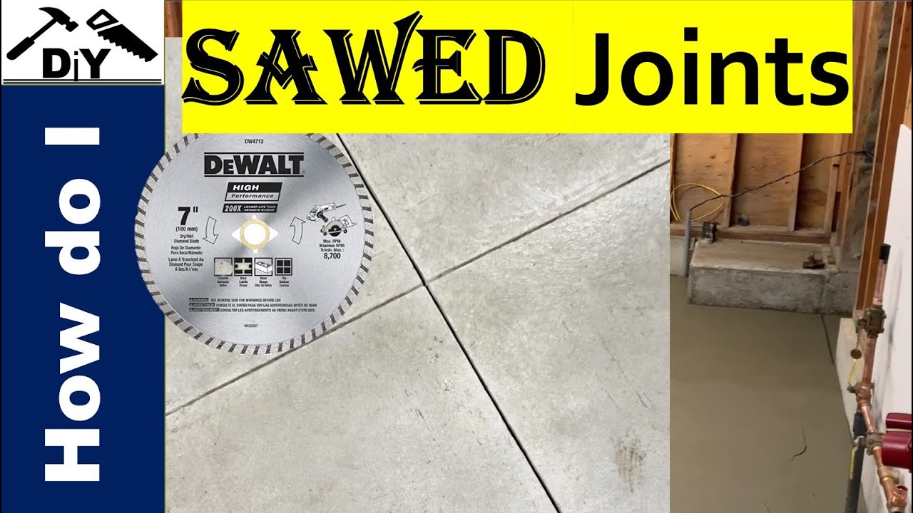 Concrete Saw Joints on Garage Floors - YouTube