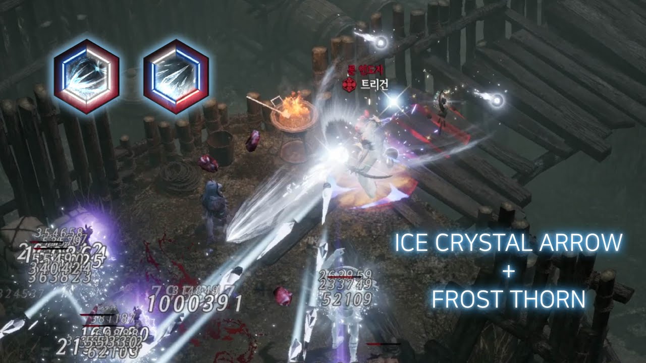Undecember Ice Crystal Arrow + Frost Thorn Non-Crit Gameplay || 언디셈버 얼음 ...