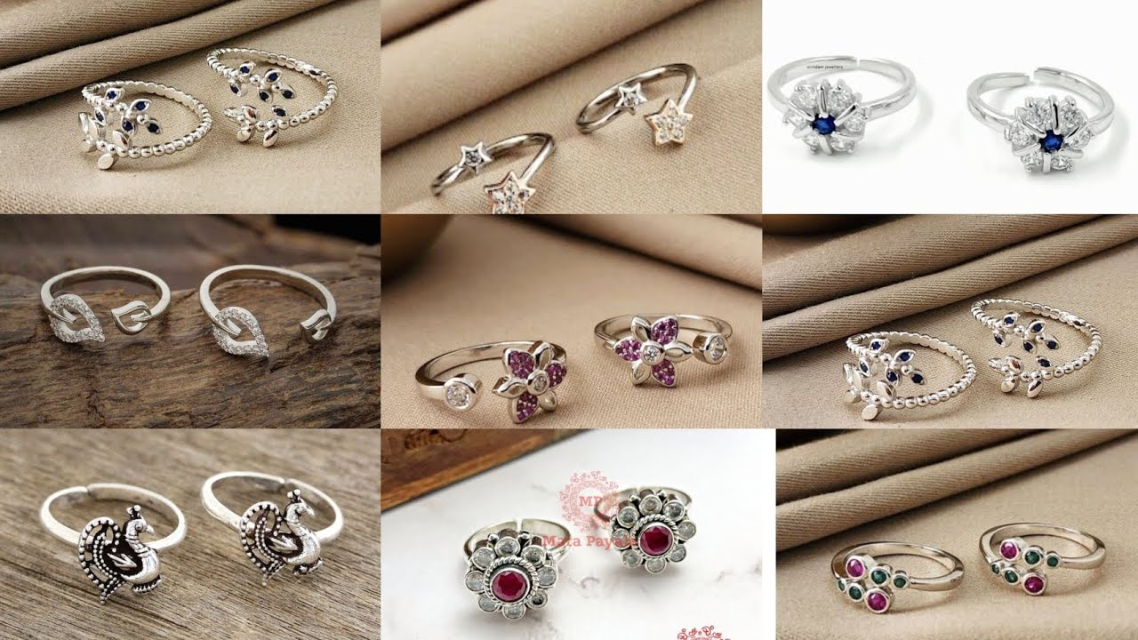 चांदी की बिछिया 2-2/Double Silver bichiya design /Toe Rings collection ...
