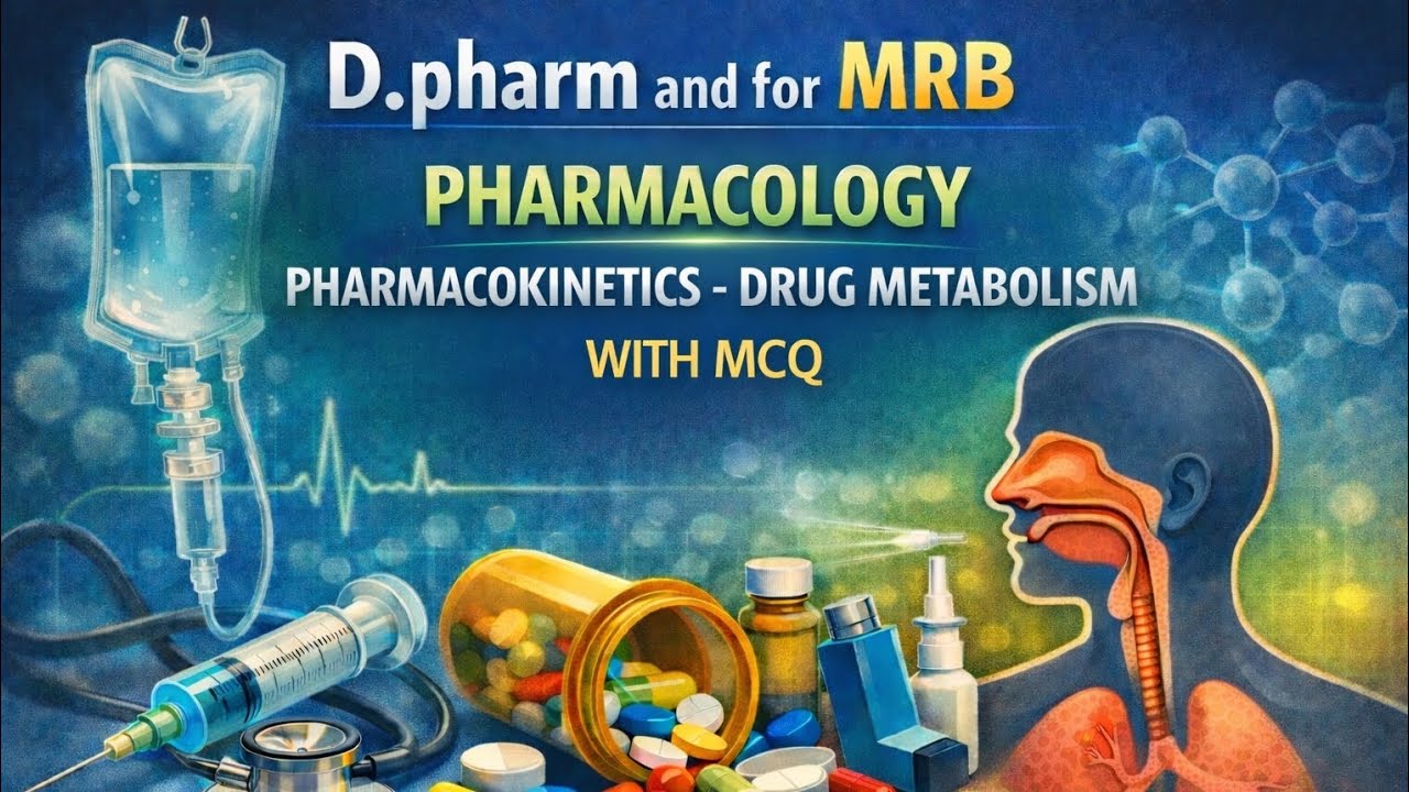 PHARMACOLOGY -PHARMACOKINETICS DRUG METABOLISM for D.pharm and MRB ...