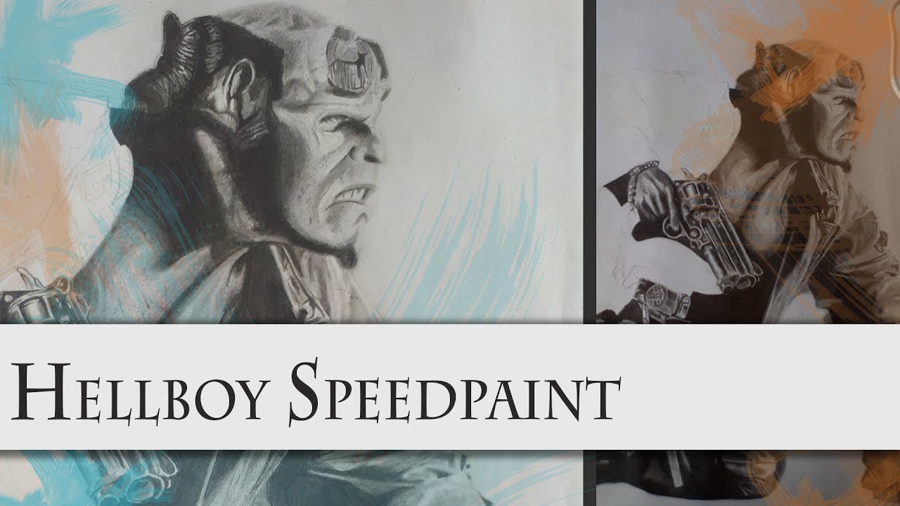 Realistic Hellboy Drawing | Speedpaint [Ger] - YouTube