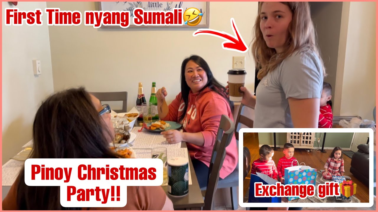 FIRST NYANG SUMALI SA PINOY GET TOGETHER | MAAGANG XMAS PARTY KASAMA ...