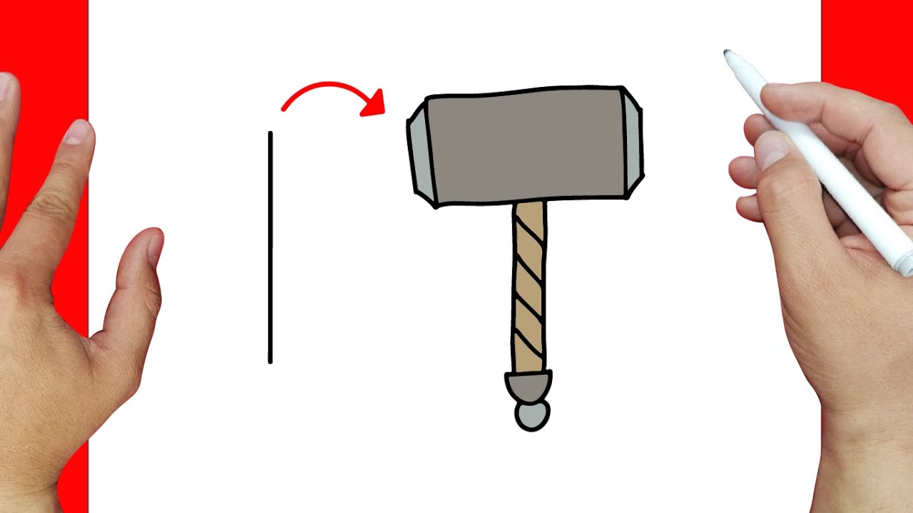 HOW TO DRAW THOR´S HAMMER - YouTube