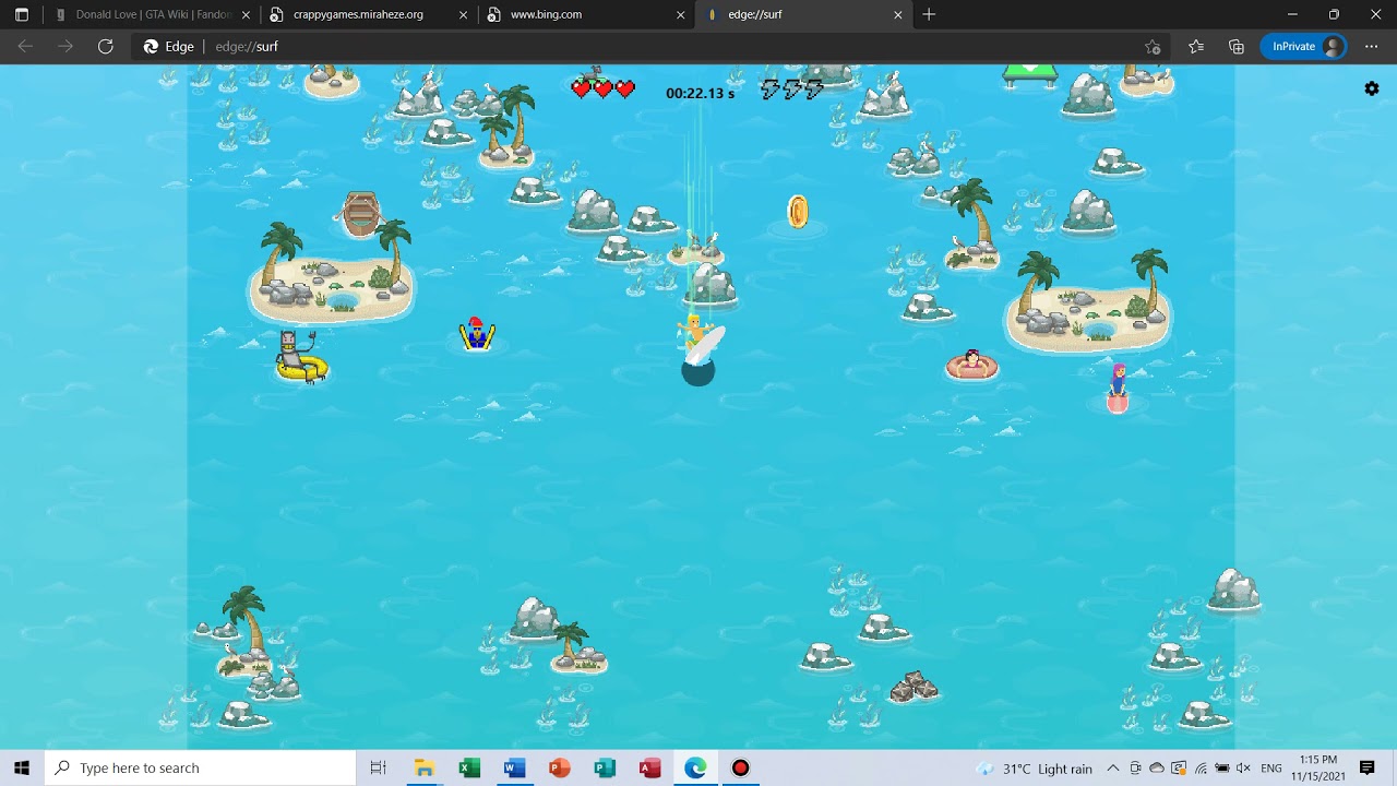 Microsoft Edge Surf (edge://surf/) Time trial 32.65s - YouTube
