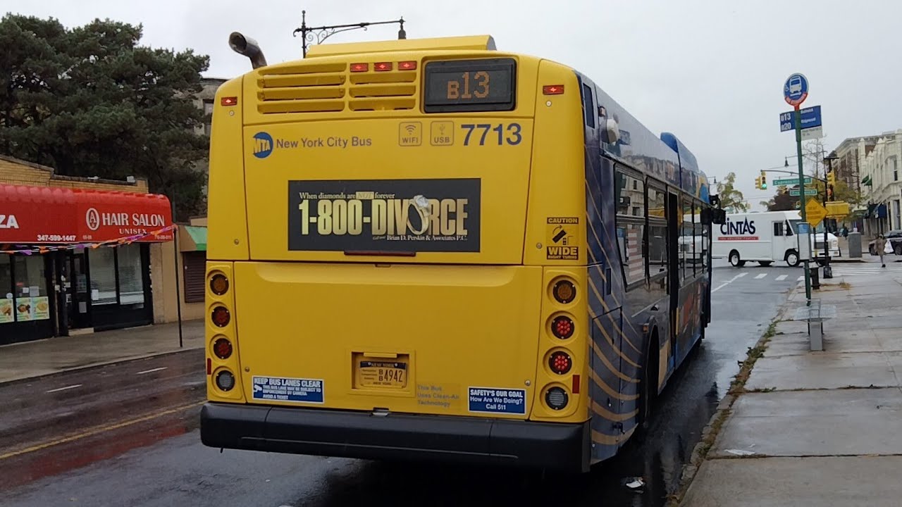 MTA NYCT | 2018 New Flyer XD40 #7713 on the B13 - YouTube