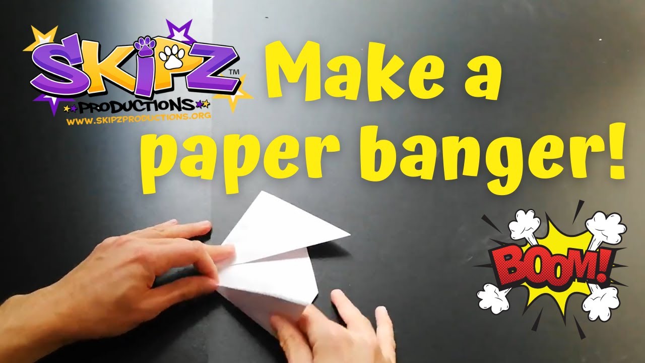 Make an origami paper banger with SKIPZ! - YouTube