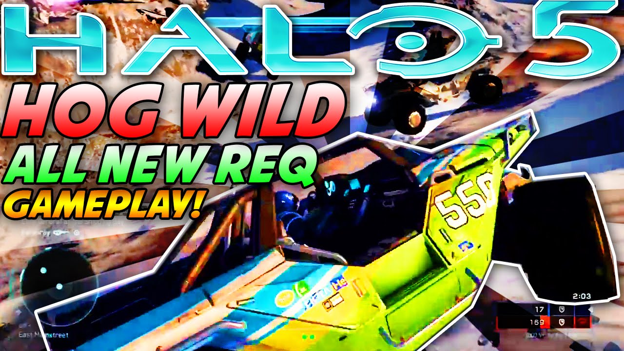 Halo 5 Hog Wild ALL WARTHOGS Gameplay! VESPIN, RALLY, SWORD NEEDLER HOG ...