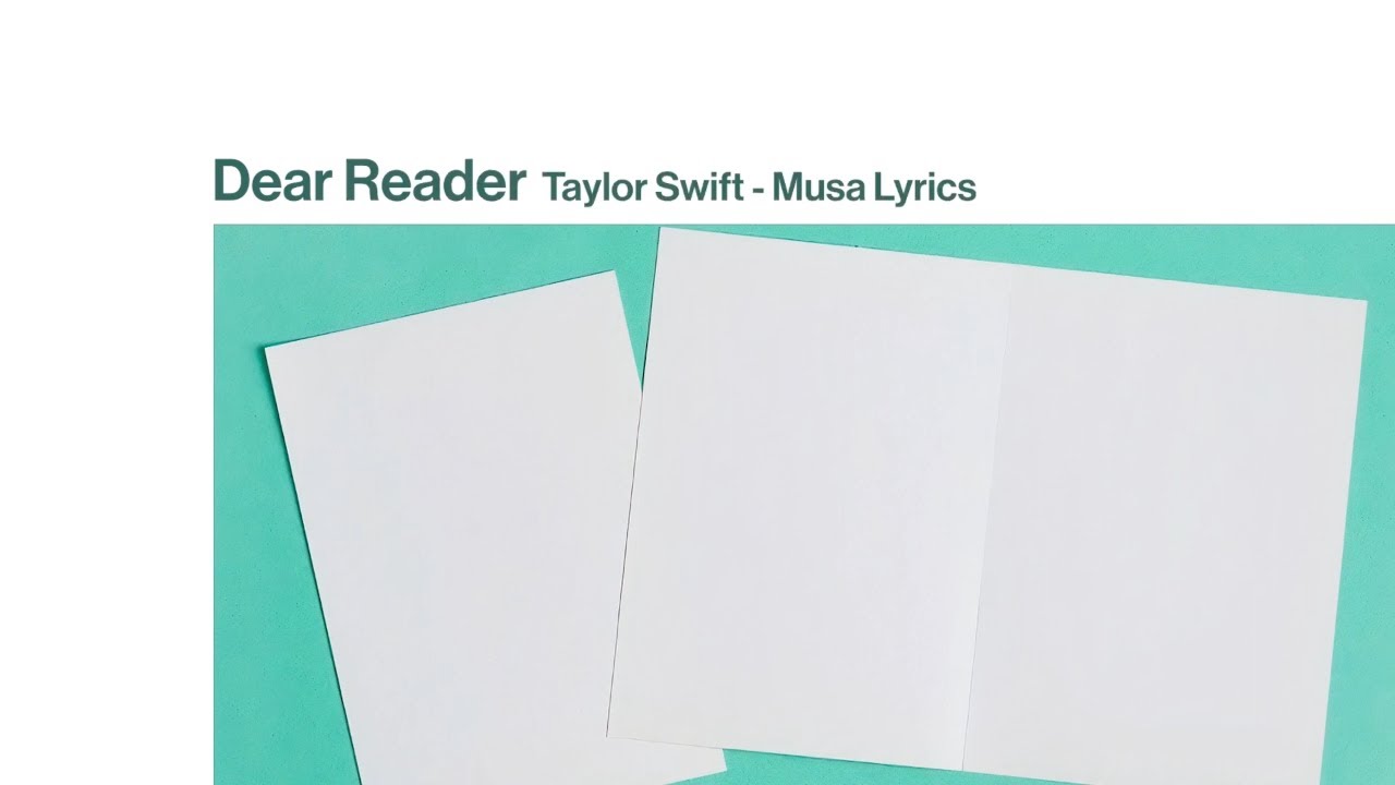 Dear Reader | Taylor Swift | letra en español | Midnights (3AM Edition ...