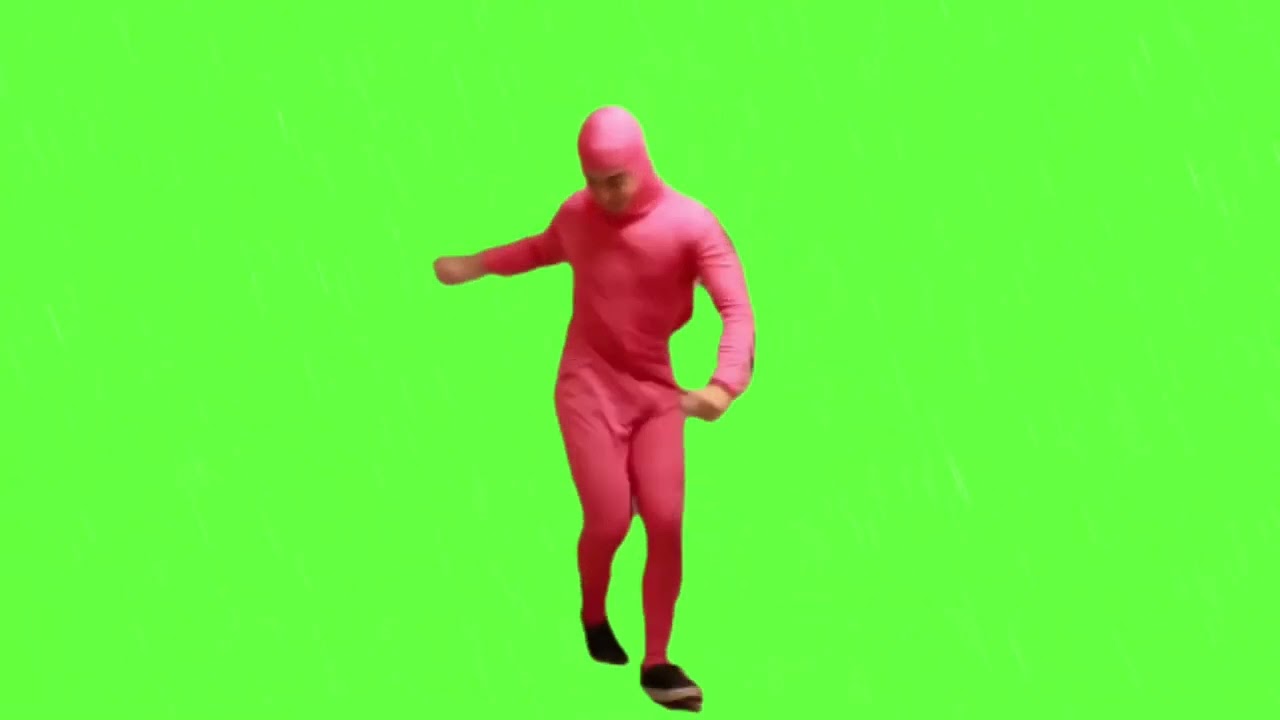 Pink guy dancing green screen | No copyright - YouTube