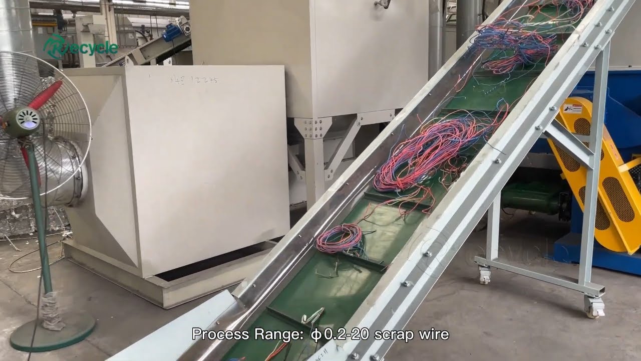 Scrap Copper Wire Recycling Line with Electrostatic Separator - YouTube