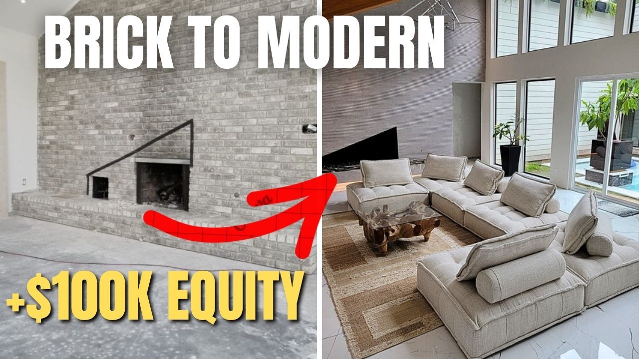 Extreme 1972 Mid-Century Modern Fireplace Transformation | Angled ...