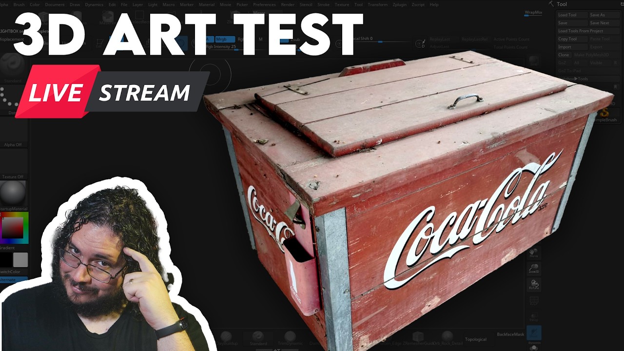 3D Art Test! 3D Workshop - Full Process - YouTube