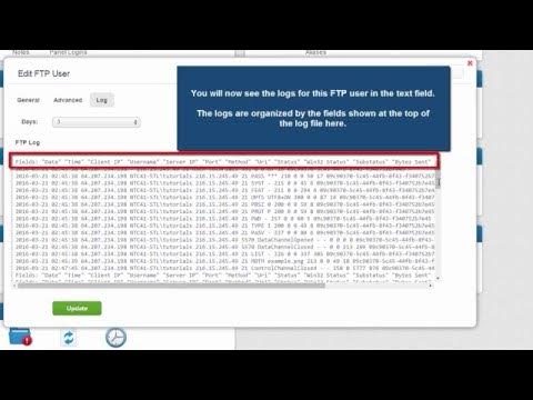 View FTP User Logs via WCP Control Panel with Hostek.com - YouTube