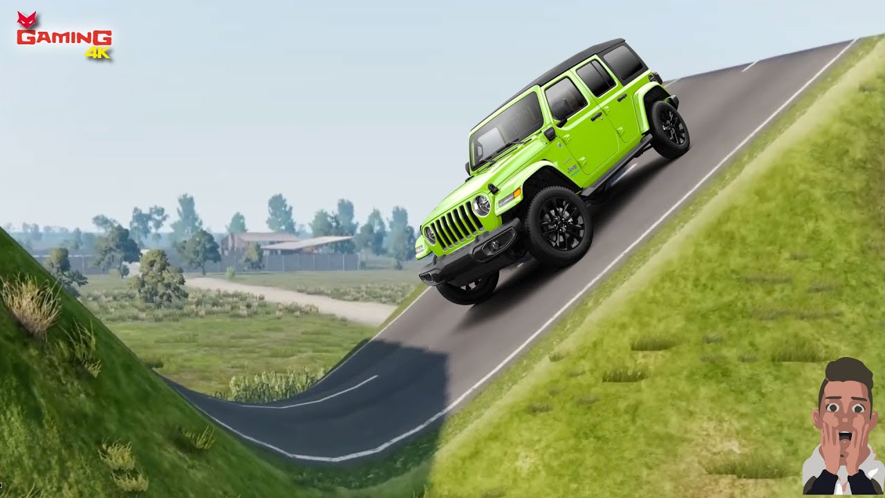 Car vs Switch Back Road #1 #Beamng.Drive #crashes with gaming 4K # ...