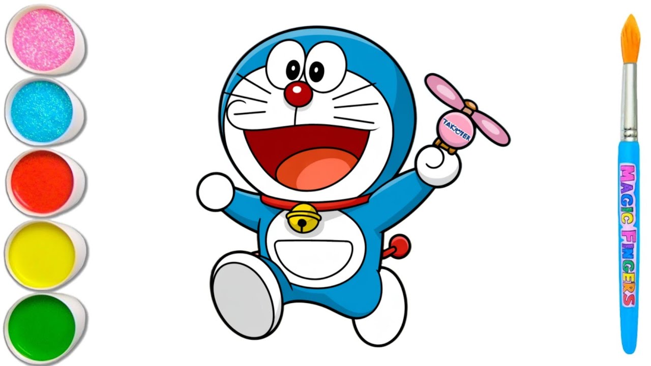 Doraemon Drawing, Painting, Coloring for Kids & Toddlers | Let's Draw ...