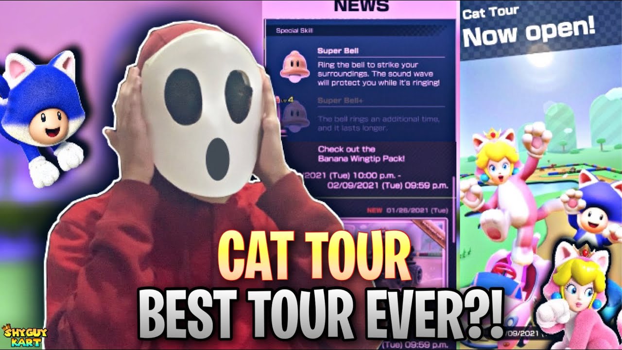 FIRST LOOK at the CAT TOUR In Mario Kart Tour | Cat Toad & Cat Peach 😳 ...