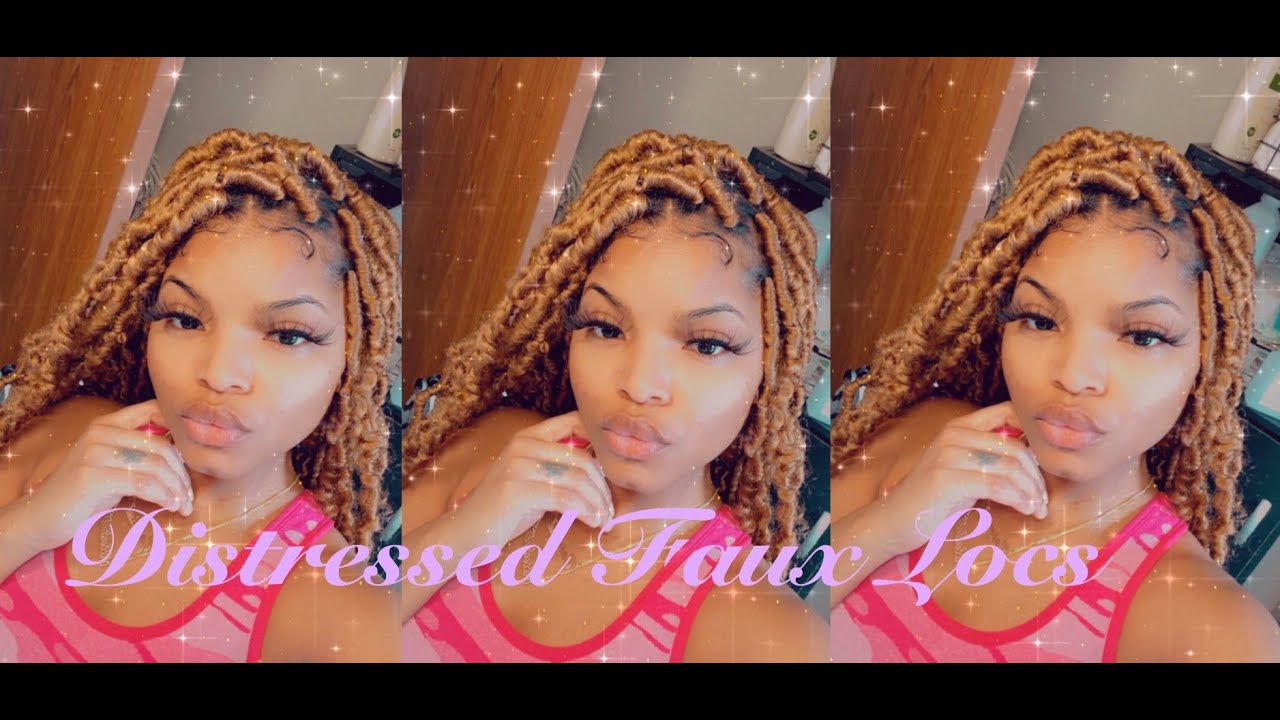 DISTRESSED FAUX LOCS WITH LULUTRESS HAIR : beginner friendly & detailed ...
